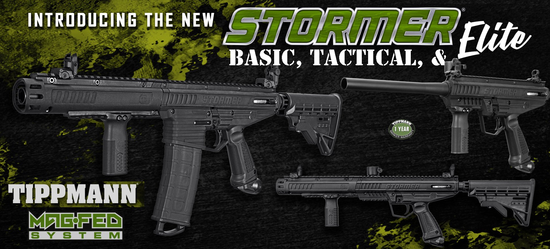 Tippmann STORMER Series Paintball Guns & Marker Packages AVAILABLE NOW!