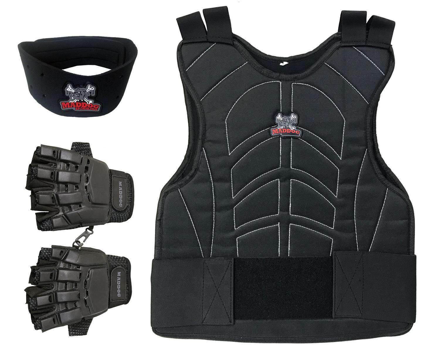 Maddog Padded Airsoft Paintball Chest Protector, Tactical Half Finger ...